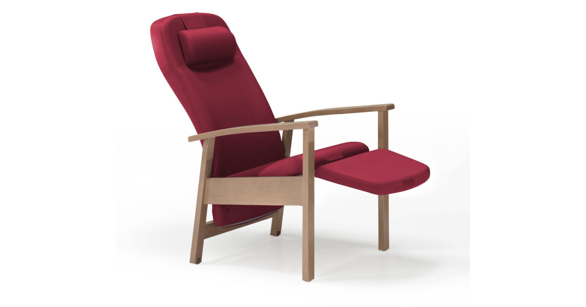 Talo Wooden frame hospital reclining chair with leg rest and… | Ocura