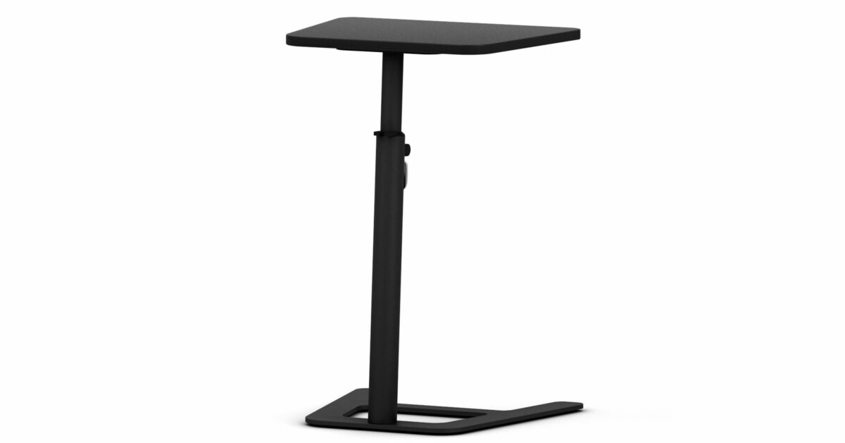 Denton Table - height-adjustable, black base | Ocura
