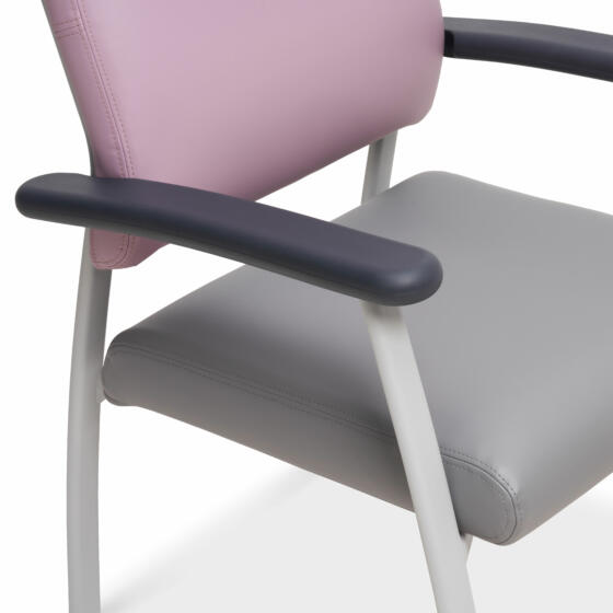 Arvada® High-back patient chair with housekeeping wheels | Ocura
